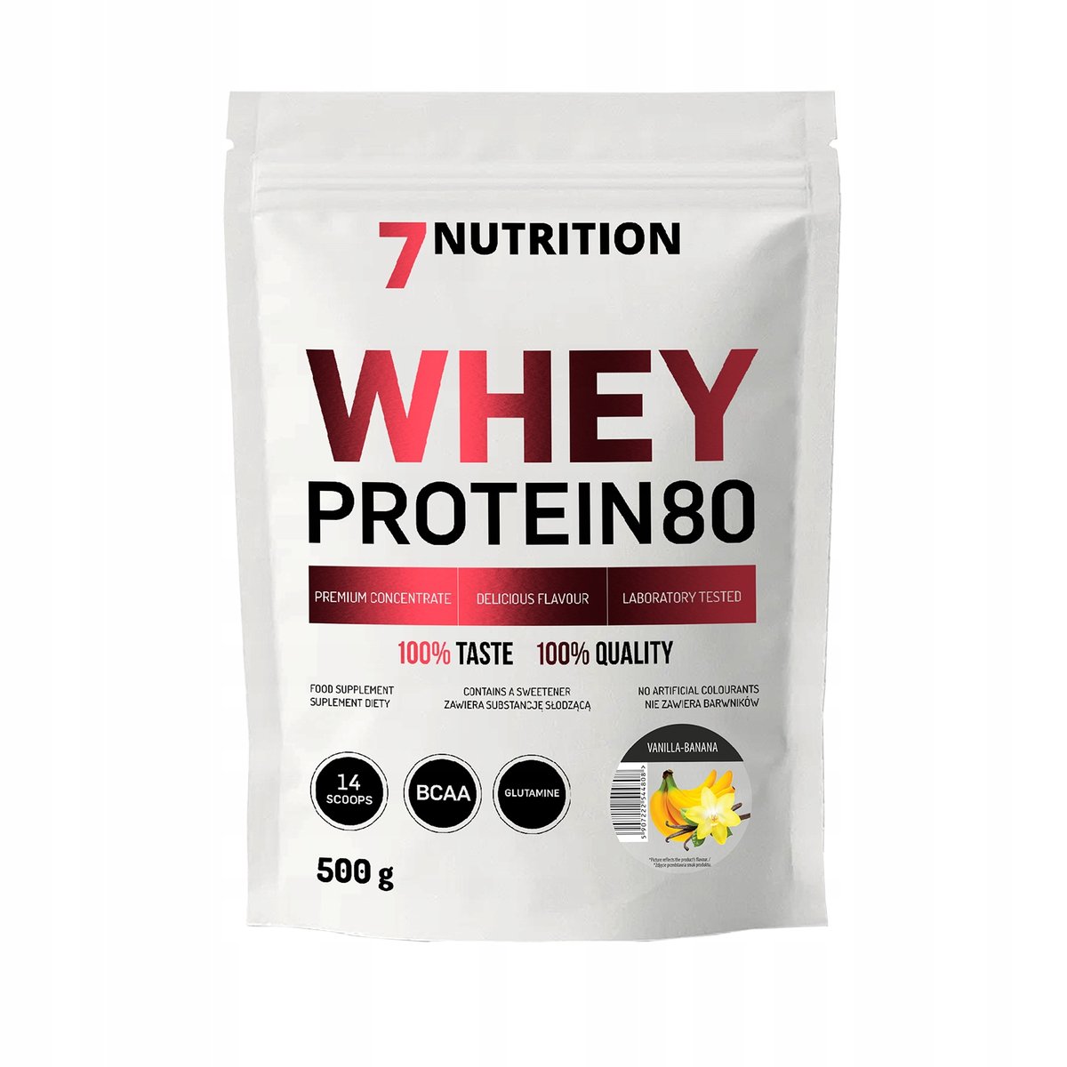 BIAŁKO WPC koncentrat 7 Nutrition Whey Protein 80 500g Wanilia Banan ...