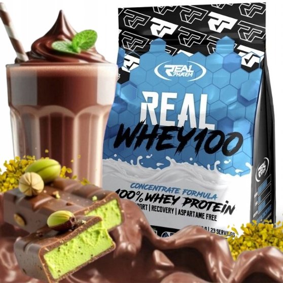 BIAŁKO WPC odżywka białkowa Real Pharm Real Whey 100 2000g dubajska ...