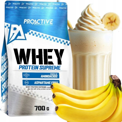 BIAŁKO WPC serwatkowe whey ODŻYWKA BIAŁKOWA ProActive 700g BANANOWE ...