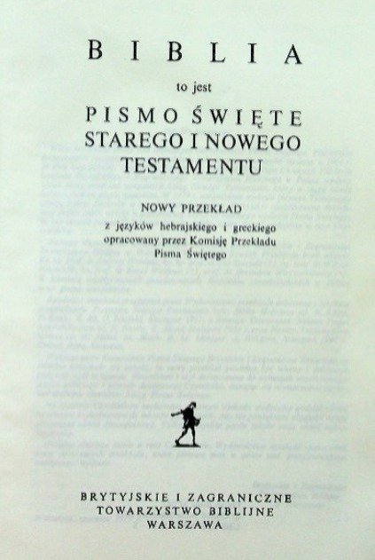 Biblia to jest Pismo Święte Starego i Nowego Testamentu Nowy przekład ...