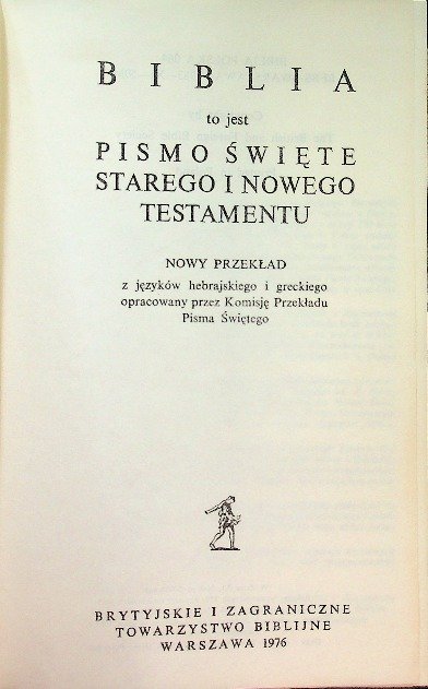 Biblia to jest Pismo Święte Starego i Nowego Testamentu Nowy przekład ...