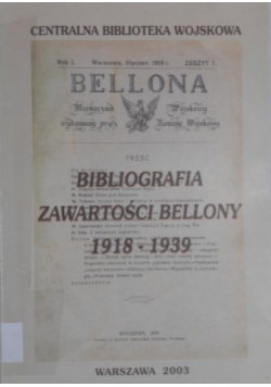 Bibliografia zawartości Bellony 1918 - 1939 reprint z 1918 r ...