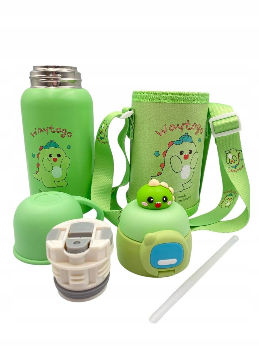 Bidon termiczny 2w1 dla dzieci ze słomka 500ml kubek termiczny dziecięcy - Inna marka | Sport ...