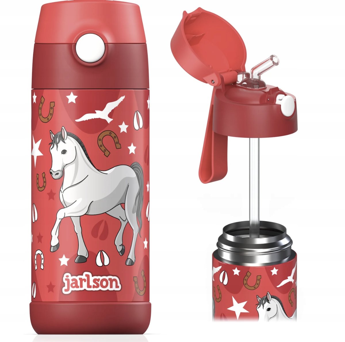 Bidon termos dla dzieci butelka kubek termiczny ze słomką 350ml KONIE - Inna marka | Sklep EMPIK.COM