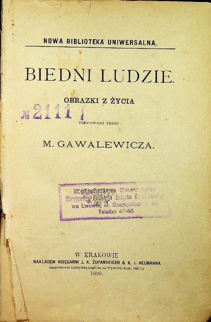 Biedni ludzie Obrazki z życia 1890 r. - W opisie | Książka w Empik
