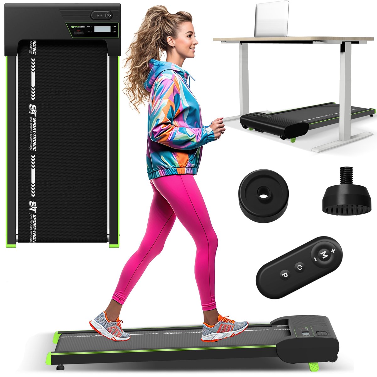 Bieżnia domowa elektryczna do chodzenia SportTronic walking pad kąt ...