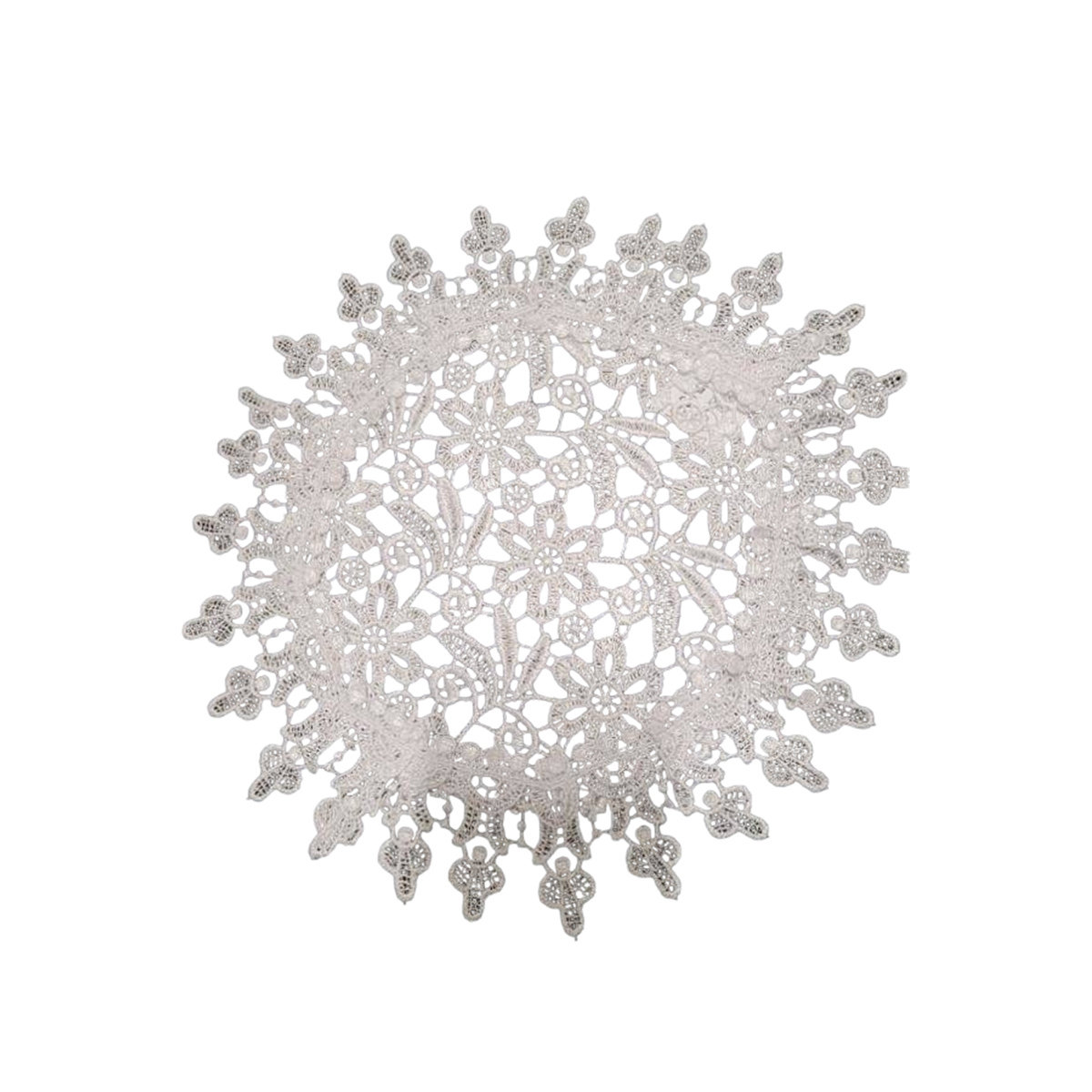 Bieżnik Okrągły fi 85 Gipiura wz. 155 Biały - Mesa | Sklep EMPIK.COM