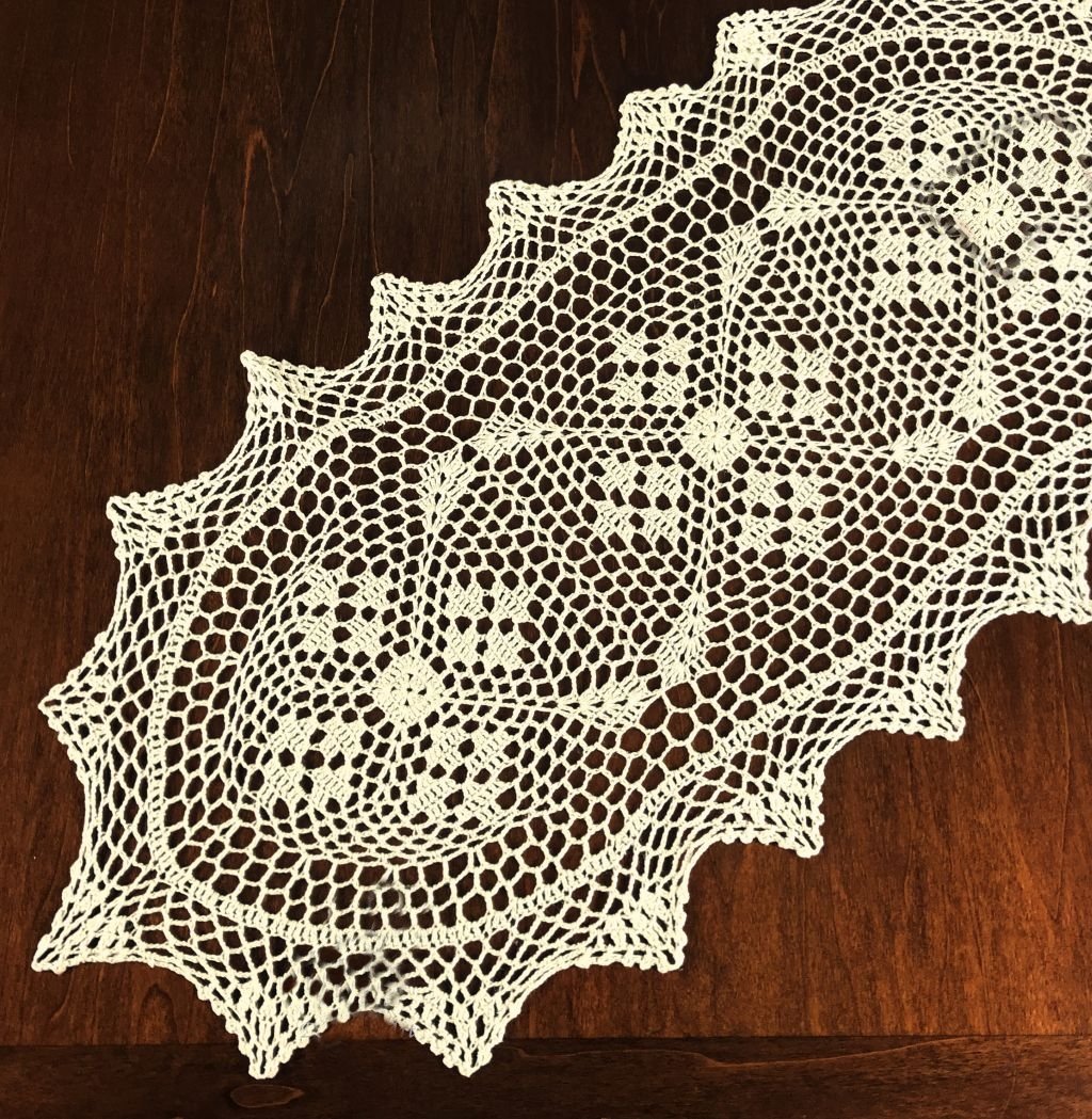 Bieżnik Szydełkowy, 40X85, Kremowy Geometryczny, G16-02-Ov - Dekorart ...
