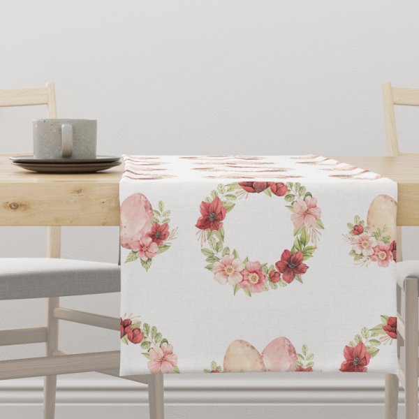 Bieżnik wiosenny SPRING wzór SP07 | pisanki w kwiatach 40 x 300 cm - Decordruk | Sklep EMPIK.COM