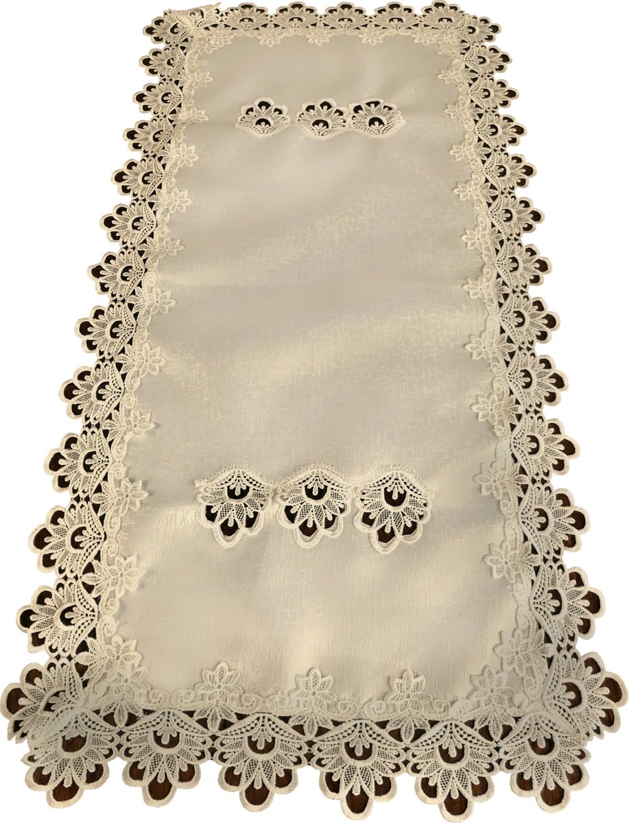 Bieżnik Z Gipiurą, 50X100, Beżowy Geometryczny, G01-03-Pr - Dekorart | Sklep EMPIK.COM