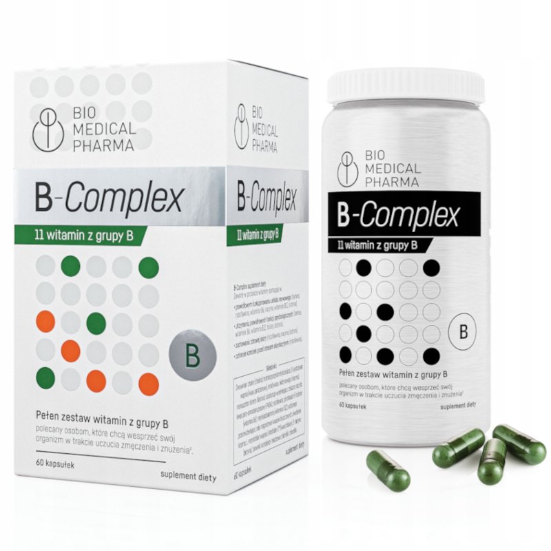 Bio Medical Pharma, B-complex, 60 kaps. Suplement diety | Sklep EMPIK.COM