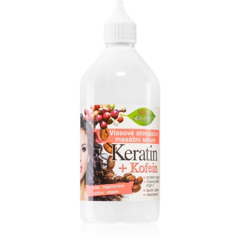 Bione Cosmetics Keratin + Kofein serum na porost włosów i wzmocnienie ...
