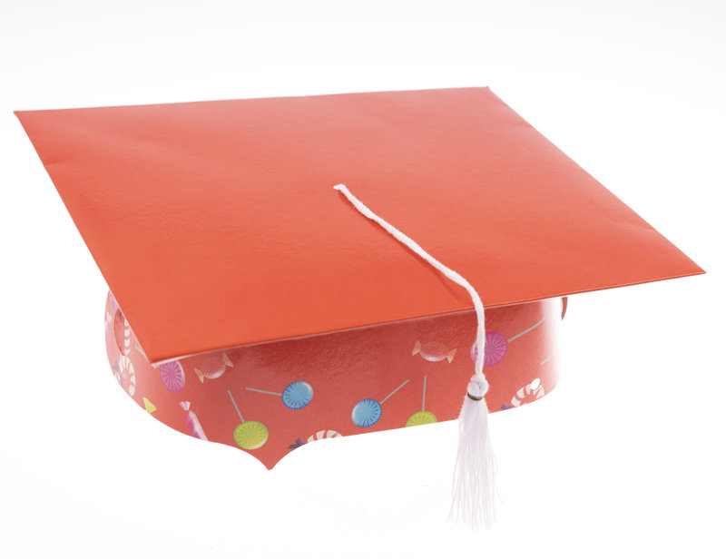 Biret, czerwony z cukierkami 1 szt. - somgo | Przyjęcia i okazje w ...