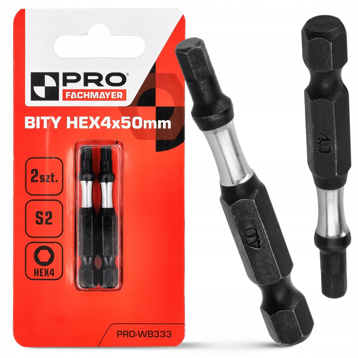 Bit Udarowy Bity Udarowe HEX4 50mm | Końcówka Udarowa Do Wkrętarki 2 szt. - PRO | Sklep EMPIK.COM
