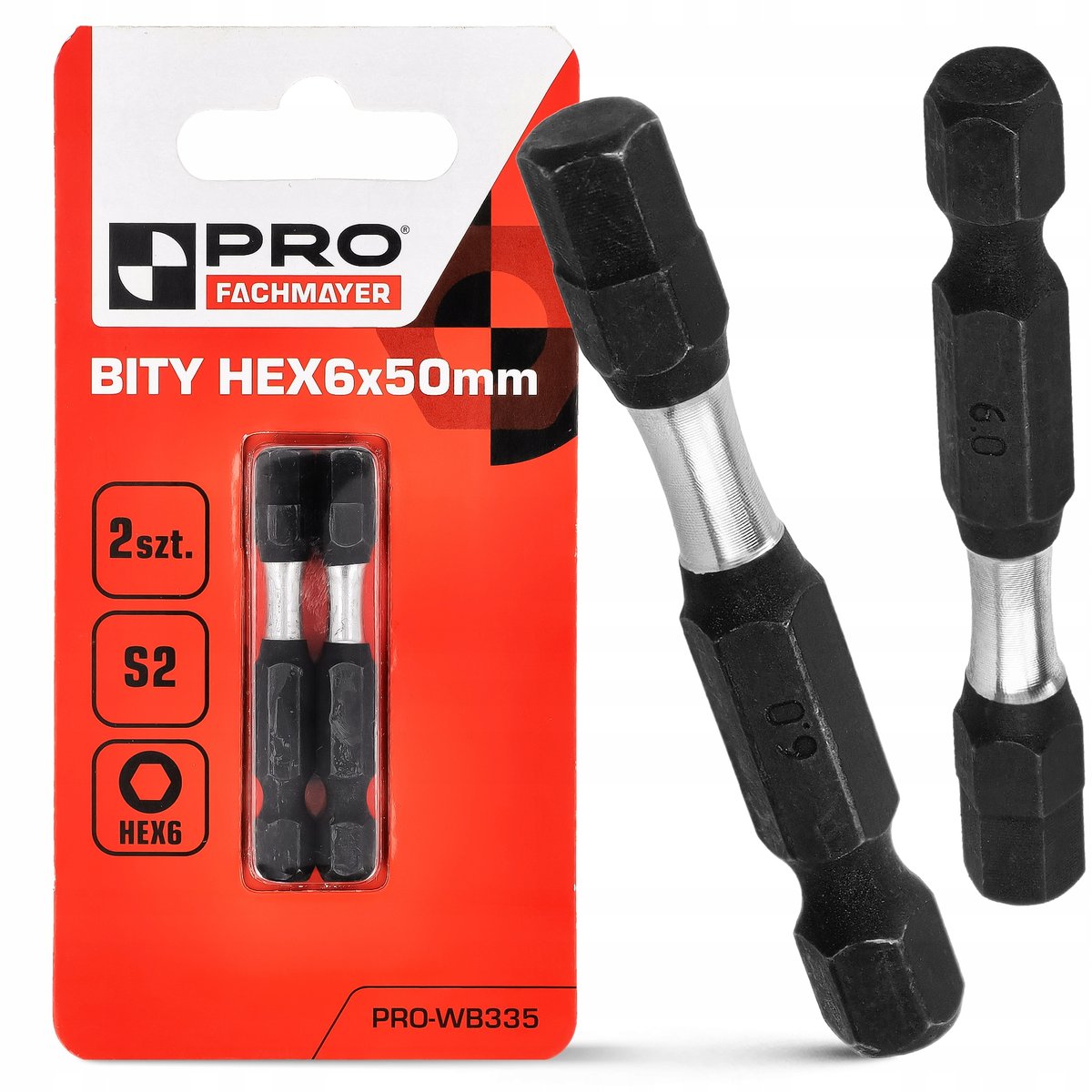 Bit Udarowy Bity Udarowe HEX6 50mm | Końcówka Udarowa Do Wkrętarki 2 ...