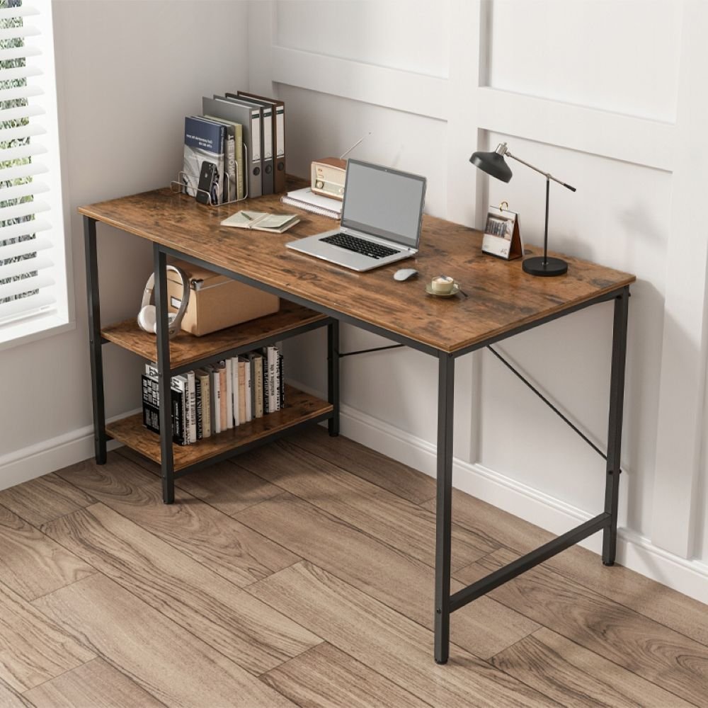 Biurko Komputerowe Metalowe Industrialne 2 Półki 120 Cm - REXO | Sklep ...