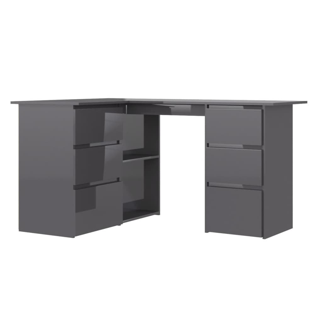 Biurko narożne szare 145x100x76cm - Zakito Europe | Sklep EMPIK.COM