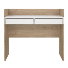 Biurko z szufladami Function Plus 2, 102 cm, jackson hickory, biały mat ...