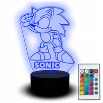 Biurkowa Lampka Led na Biurko RGB Sonic The Hedgehog Cartoon Film Bajka ...