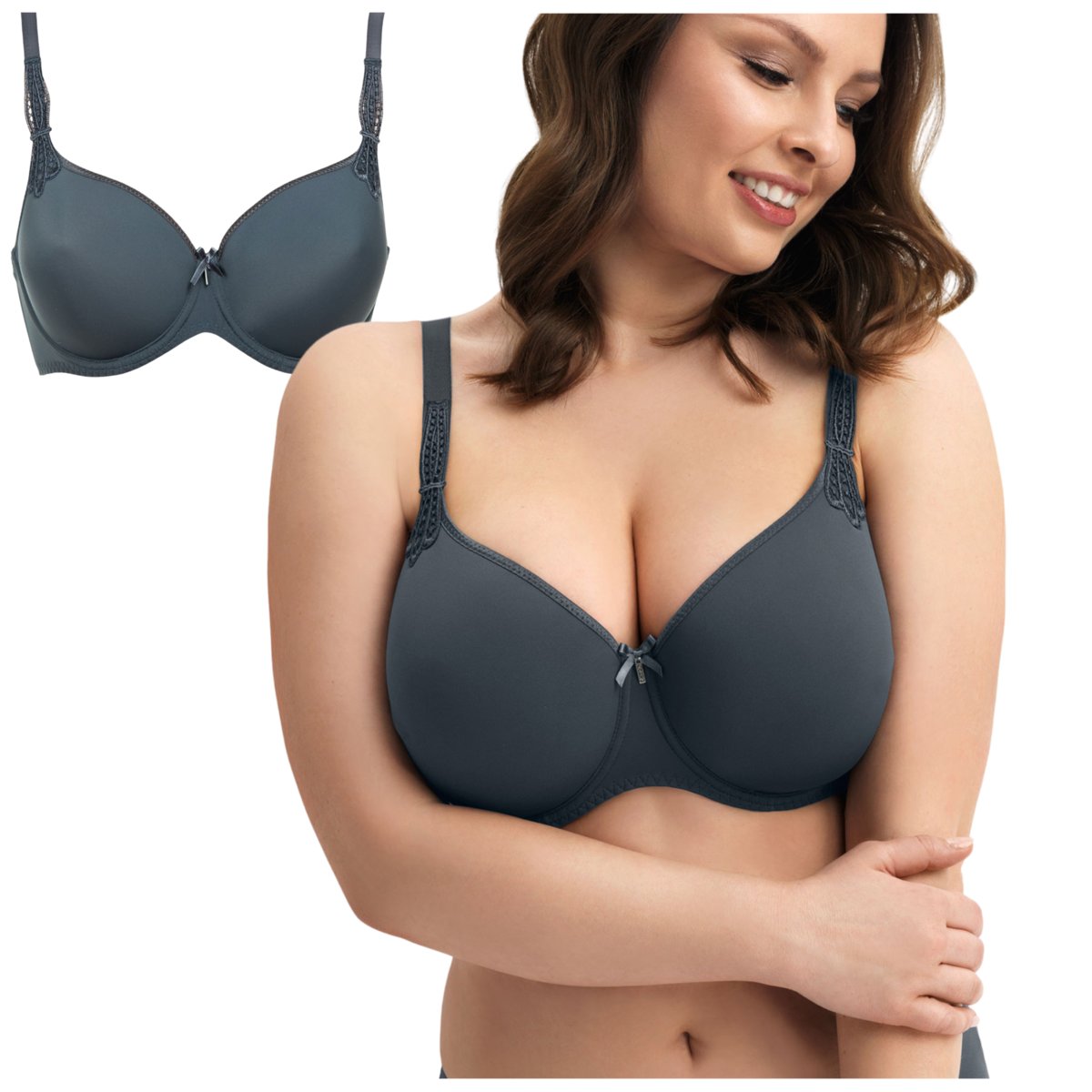 Biustonosz Corin Virginia 17871 antracyt - 95C - Corin | Moda Sklep EMPIK.COM