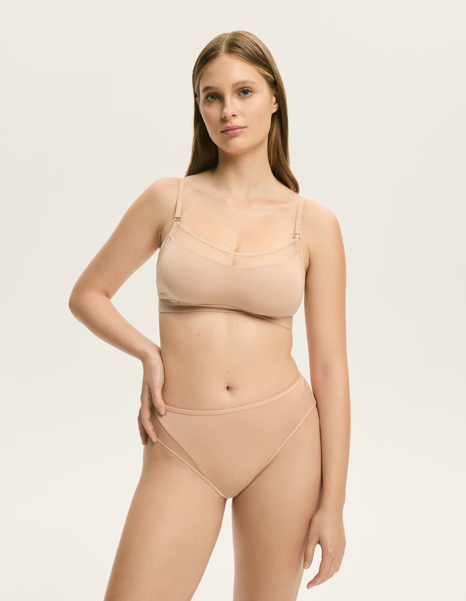 Biustonosz do karmienia Blissy Esotiq | beżowy L - Esotiq | Moda Sklep EMPIK.COM