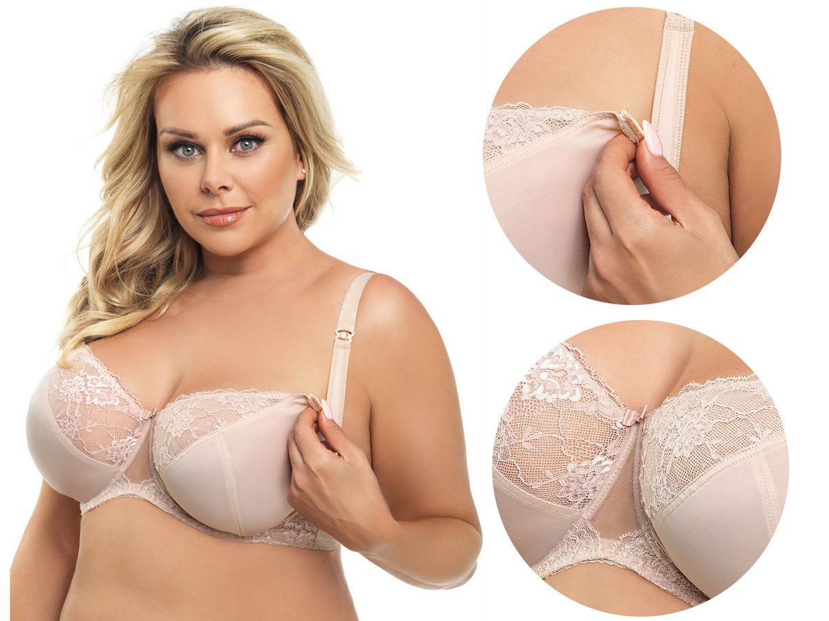 Biustonosz do karmienia GORSENIA MK15 AMY Beż 80L - Inna marka | Moda Sklep EMPIK.COM