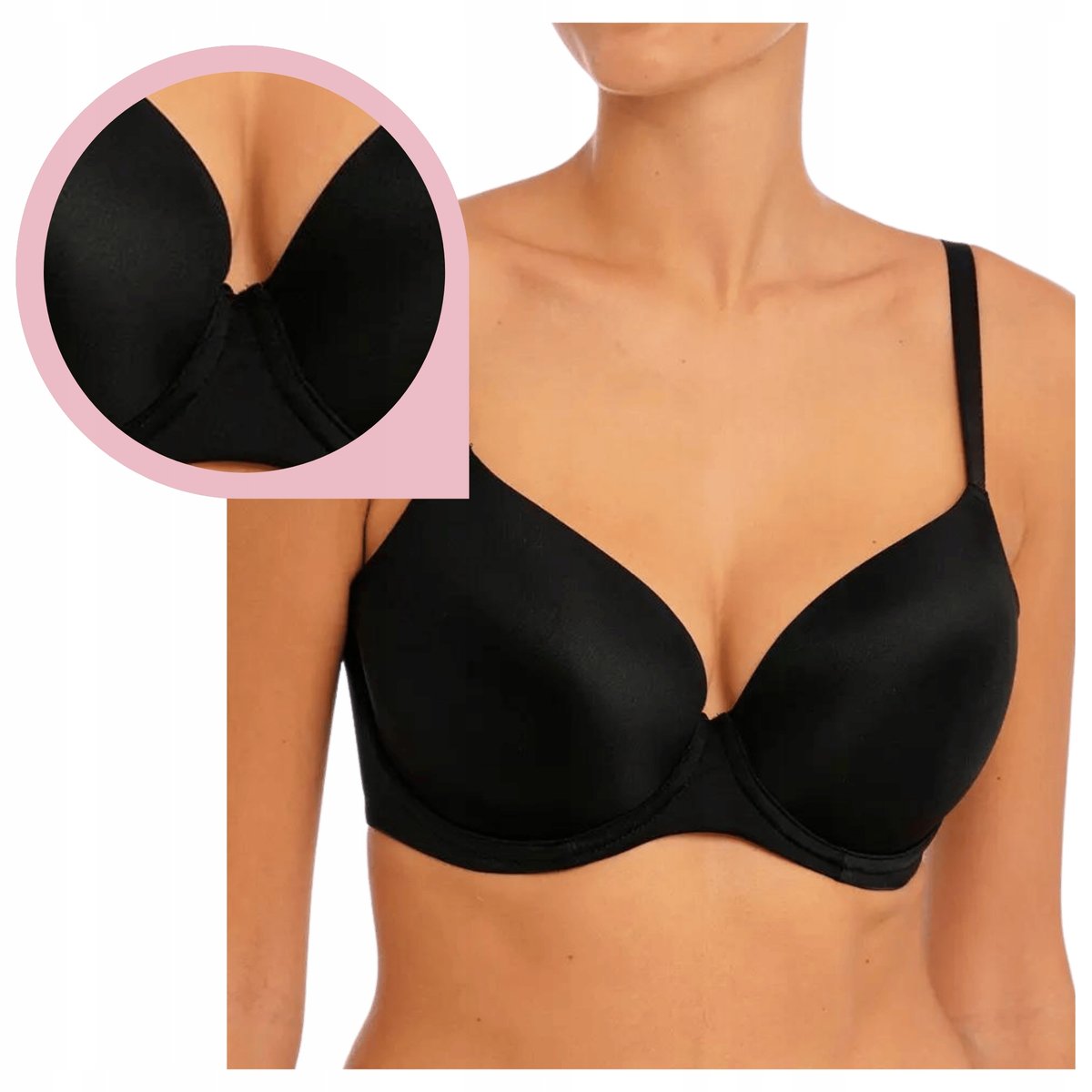 Biustonosz FREYA Undetected T-Shirt Bra czarny - 70I - Freya | Moda Sklep EMPIK.COM