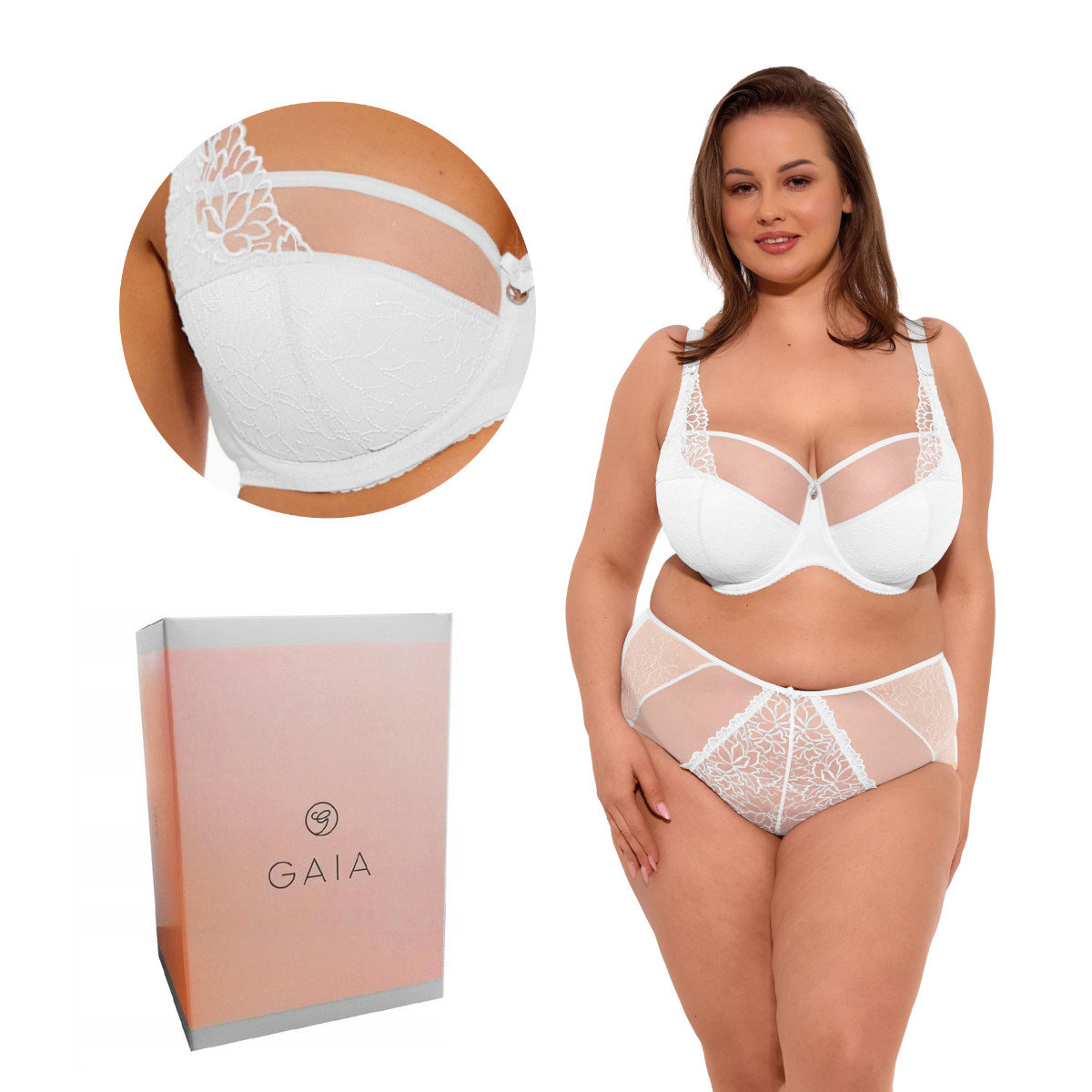 Biustonosz GAIA Semi-Soft Maja MAXI 1300 p usztywniany bia y 75K - GAIA | Moda Sklep EMPIK.COM