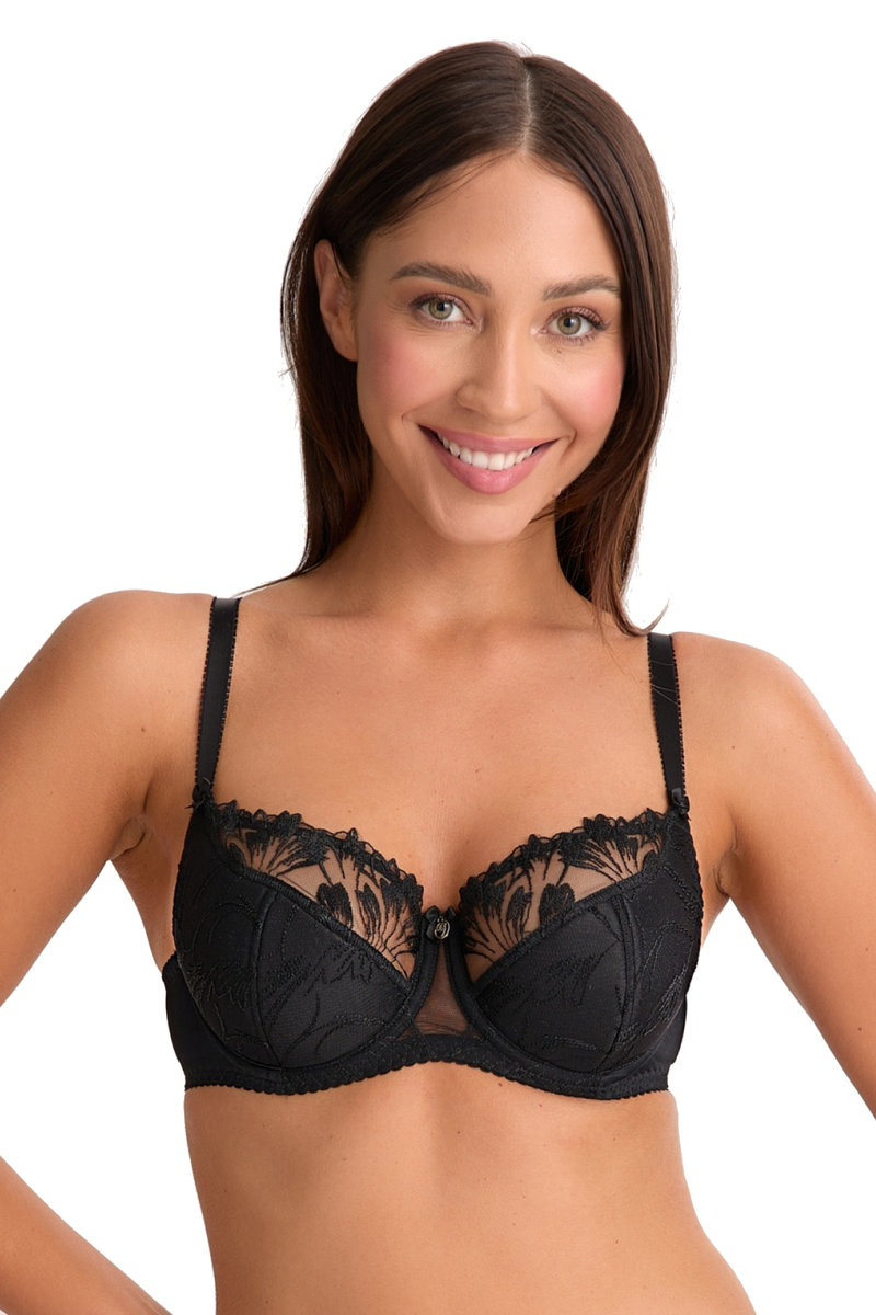 Biustonosz GAIA Semi-Soft Paris 1302 półusztywniany czarny 70H - GAIA | Moda Sklep EMPIK.COM