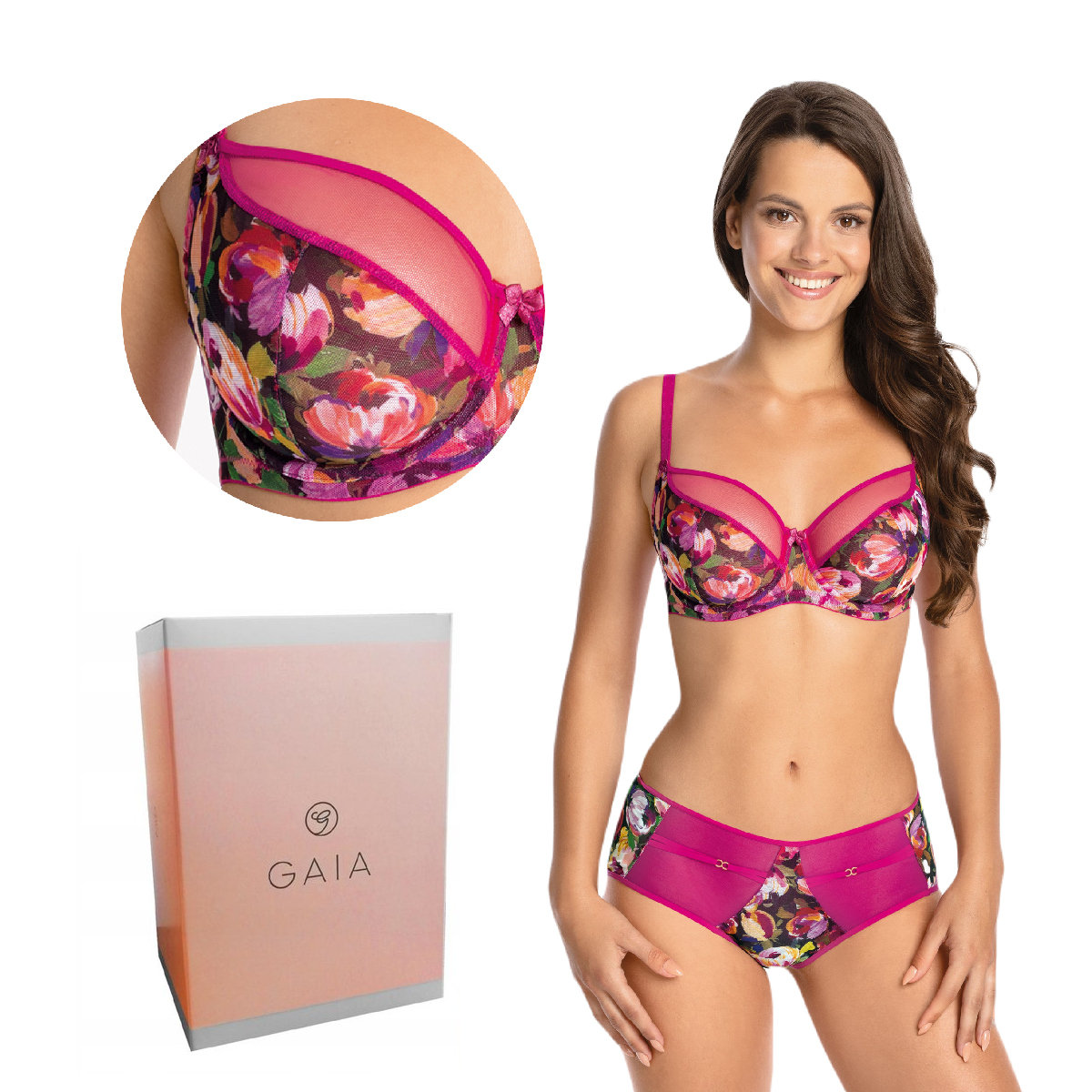 Biustonosz GAIA Soft Elsa 1117 miękki różowy 70E - GAIA | Moda Sklep EMPIK.COM