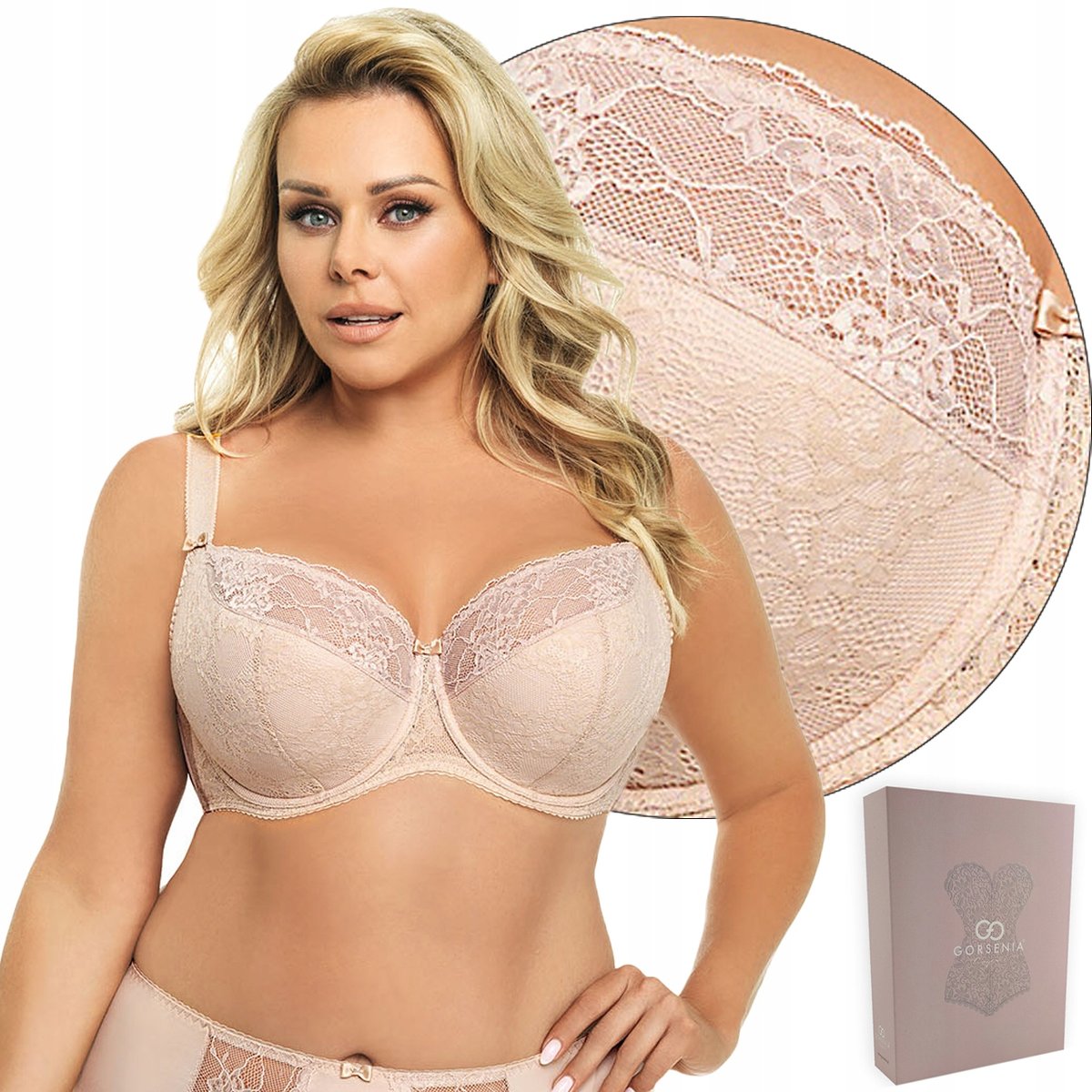 Biustonosz Gorsenia K357 Blanca, Beżowy, 90I - Inna marka | Moda Sklep EMPIK.COM