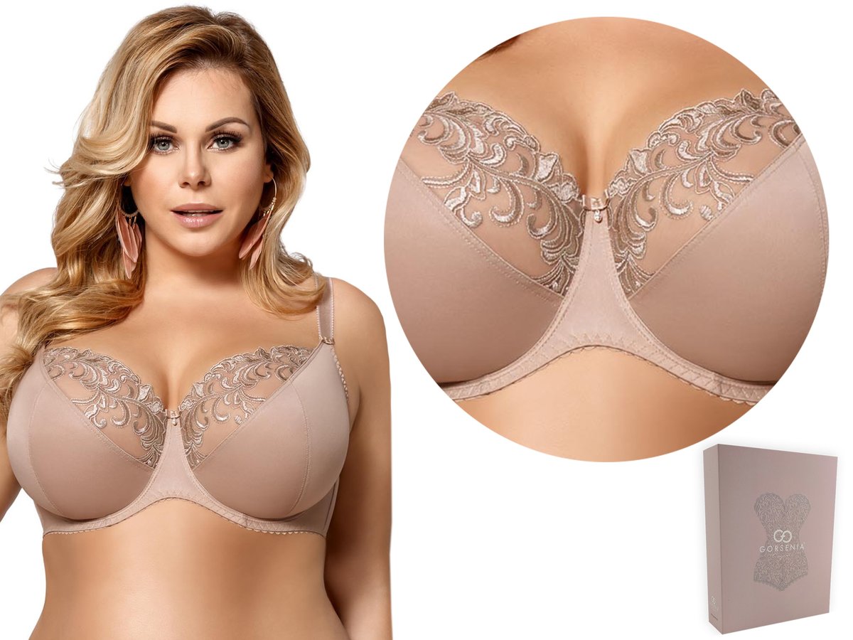 Biustonosz GORSENIA K378 VICTORIA, BEŻOWY, 85I - Inna marka | Moda Sklep EMPIK.COM