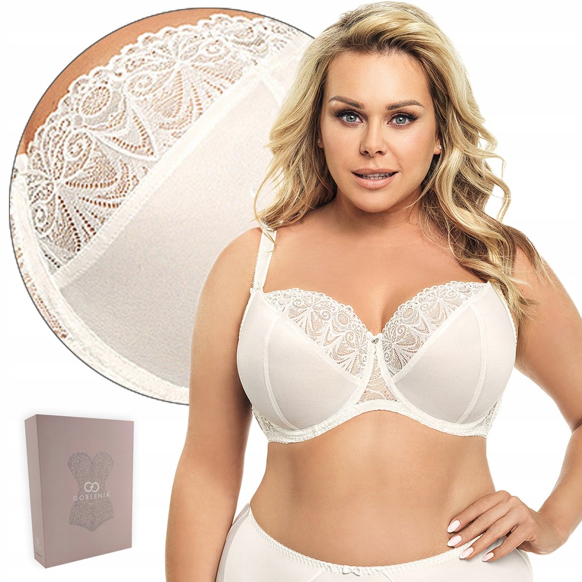 Biustonosz Gorsenia K425 Casablanca Śmietanka, 80C - Inna marka | Moda Sklep EMPIK.COM