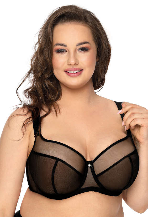 Biustonosz miękki czarny Aggie M-0193/2-80F - MAT Lingerie | Moda Sklep EMPIK.COM