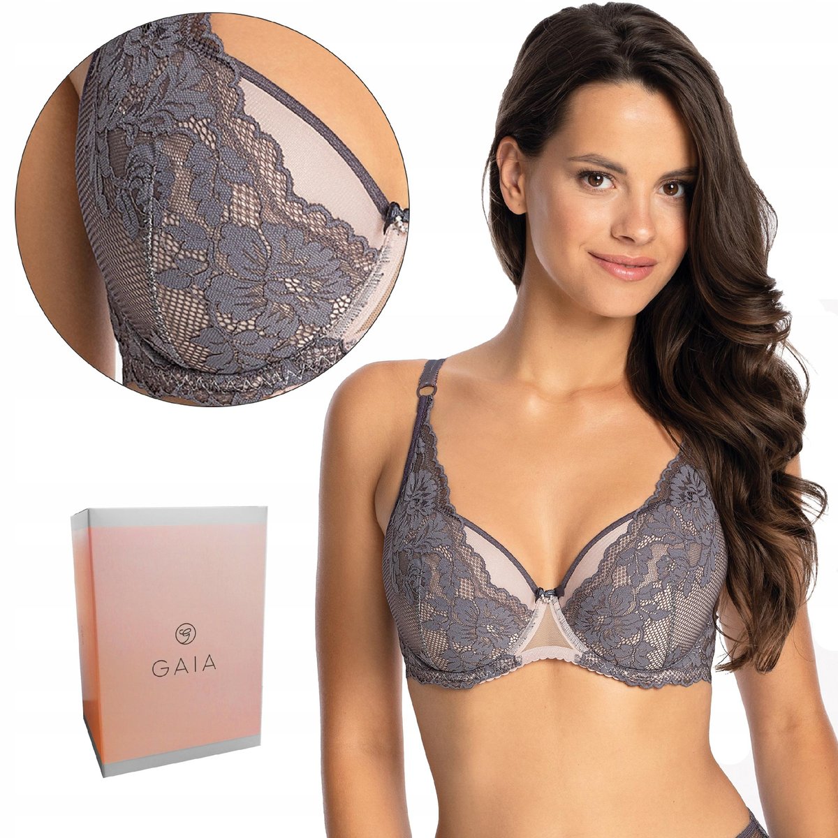 Biustonosz Push-Up Gaia 1112 Valentina Fiolet 75D - GAIA | Moda Sklep EMPIK.COM