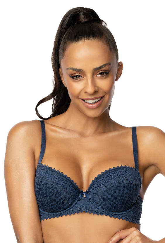 Biustonosz push-up granat Maddie M-3633/11-75F - MAT Lingerie | Moda Sklep EMPIK.COM