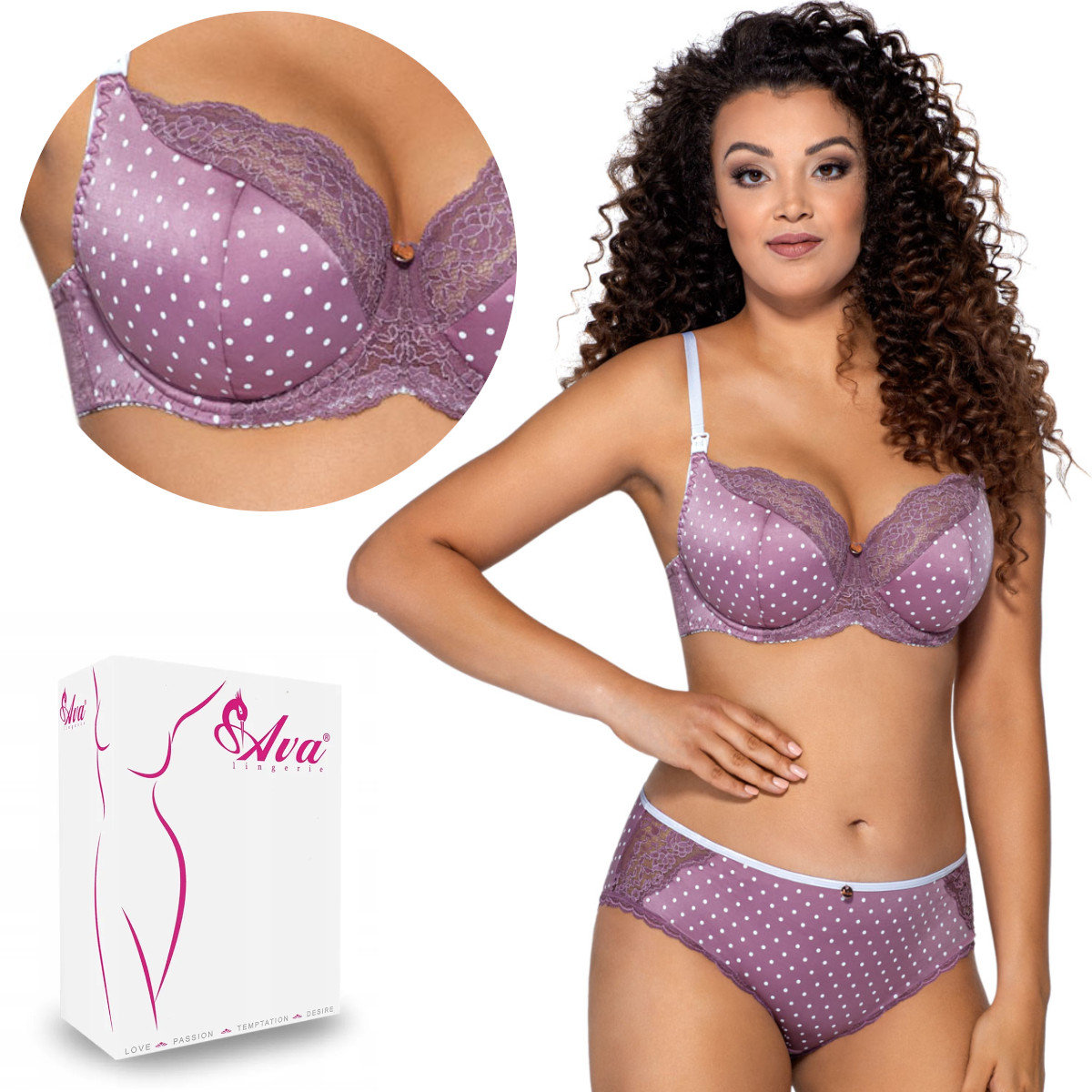 Biustonosz Semi Soft Mama Av 1989 Półusztywniany Do Karmienia Liliowy 90G - AVA | Moda Sklep ...