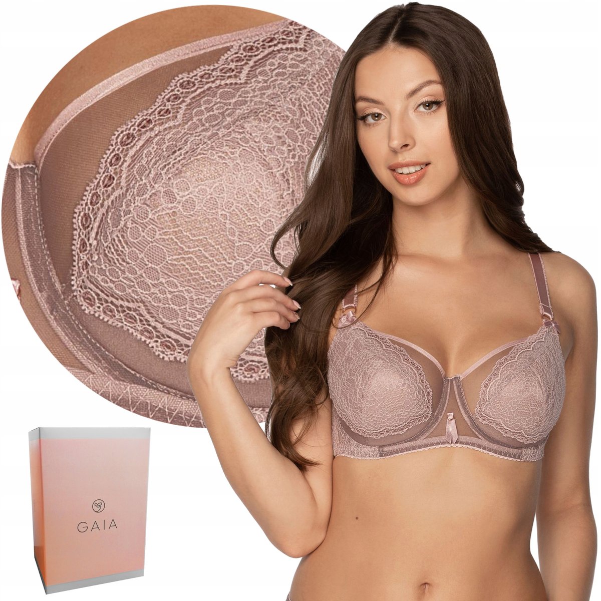 Biustonosz Semisoft Gaia 1172 Hortensja Różowy 80B - Inna marka | Moda Sklep EMPIK.COM