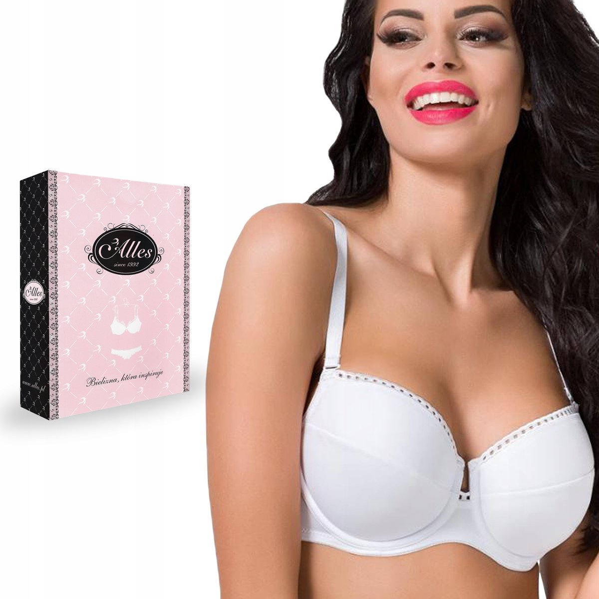 Biustonosz Usztywniany Alles Elena Ii, Biały, 85B - Inna marka | Moda Sklep EMPIK.COM