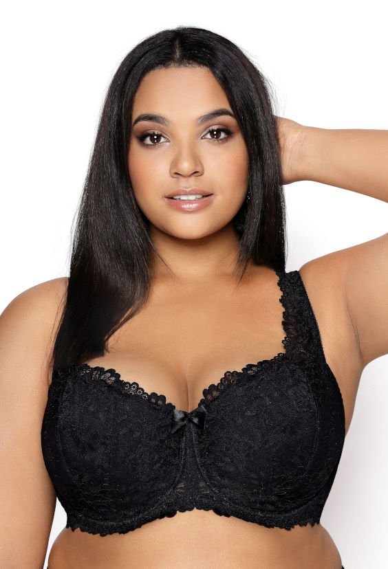 Biustonosz usztywniany czarny Carmela Big M-053/22 -75I - MAT Lingerie | Moda Sklep EMPIK.COM