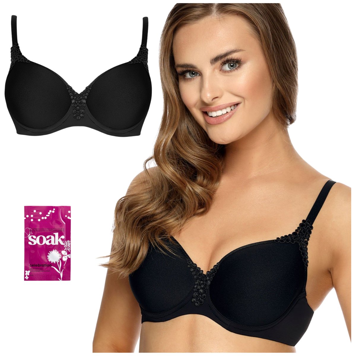 Biustonosz Viania Carola Spacer Czarny - 75B - Viania | Moda Sklep EMPIK.COM