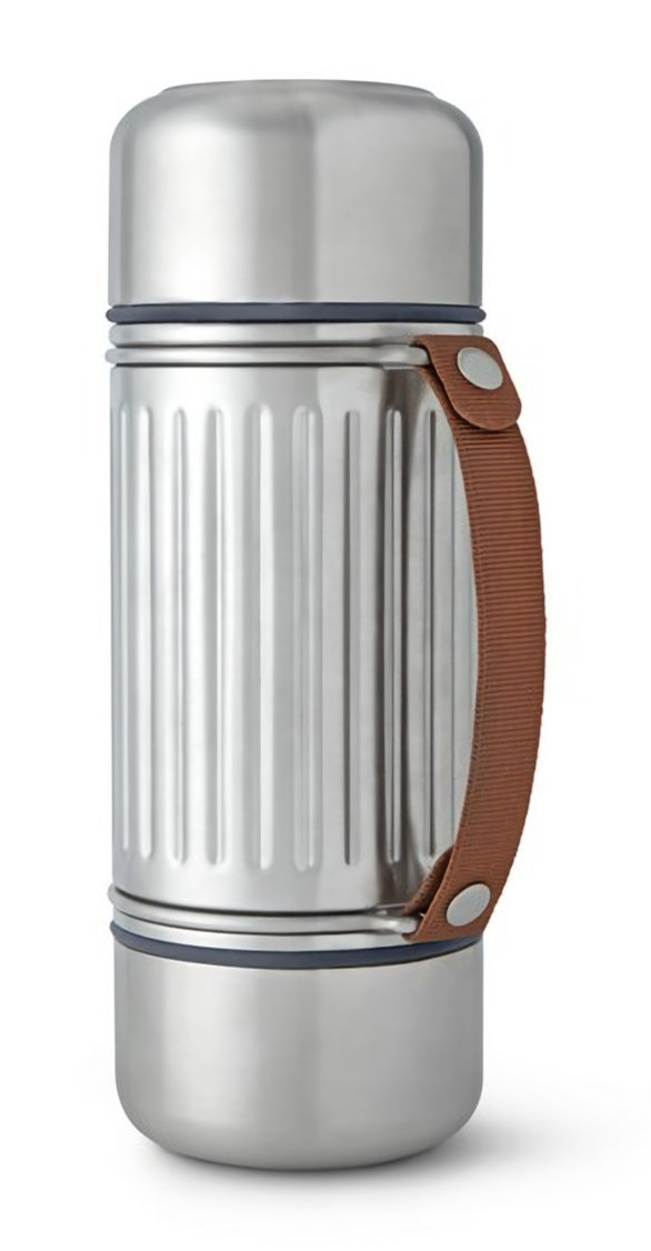 Black+Blum - Butelka podwójna stalowa 1 L Explorer Duo Szara - Black+Blum | Sklep EMPIK.COM