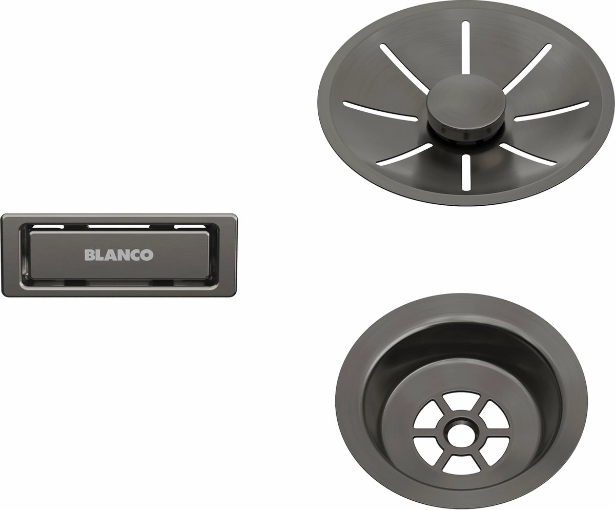BLANCO Zestaw elementów stalowych w kolorze satin dark steel, do ...