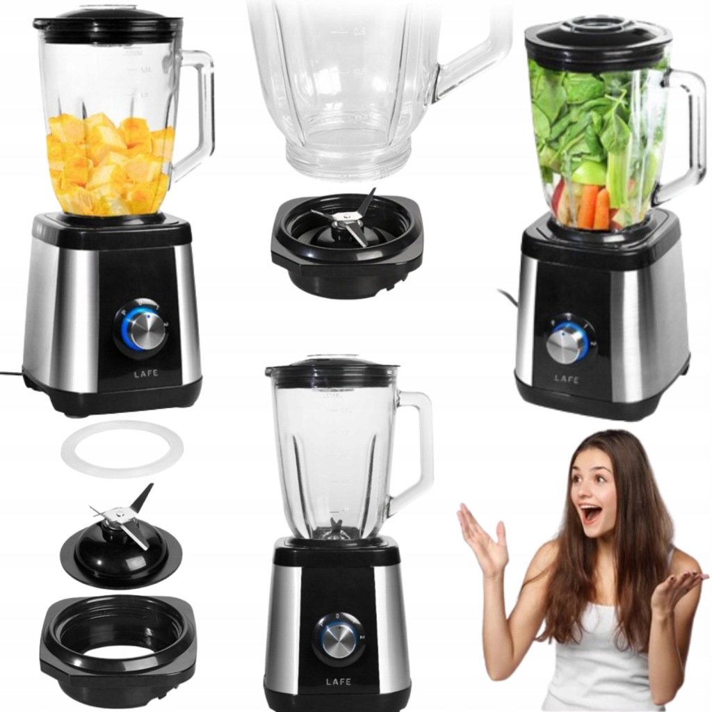 BLENDER KIELICHOWY SZKLANY ROBOT MIKER KUCHENNY STOJĄCY KRUSZY LÓD 1,5 ...