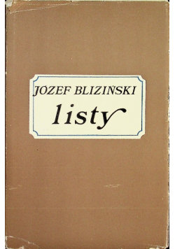 Bliziński Listy - Wydawnictwo Literackie | Książka w Empik
