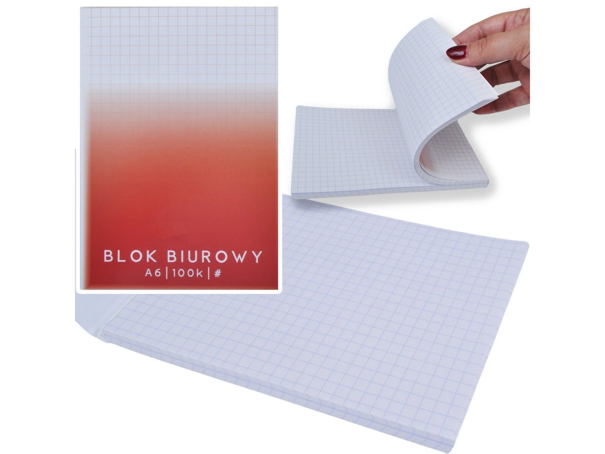 Blok Biurowy Notes Notatnik Brulion Wyrywany A6 W Kratkę Kratka ...