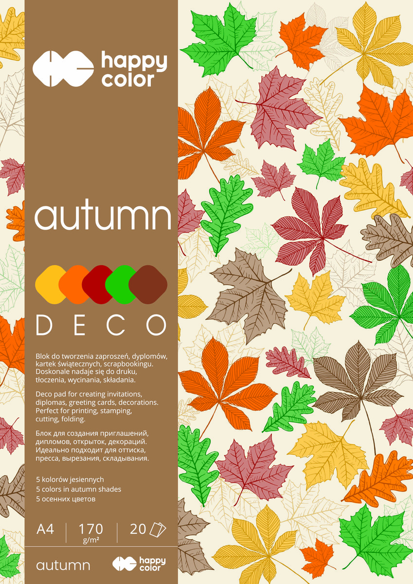 Blok kolorowy Deco Autumn, A4, Happy Color - Happy Color | Sklep EMPIK.COM