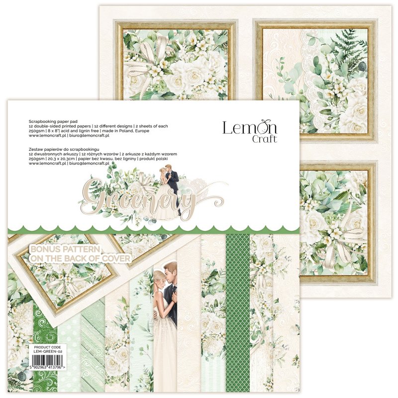 Blok Papierów Lemoncraft - Greenery - 20X20 - LemonCraft | Sklep EMPIK.COM