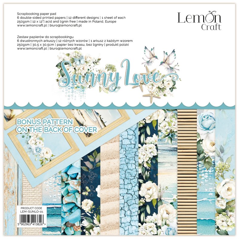 Blok papierów Lemoncraft - SUNNY LOVE 30x30 - LemonCraft | Sklep EMPIK.COM