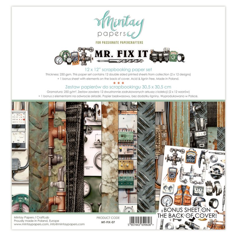 Blok papierów Mintay Papers - MR. FIX IT 30x30 - Mintay Papers | Sklep ...